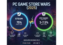 Epic Games Store vs Steam Market Share Statistics (2025) | IconEra