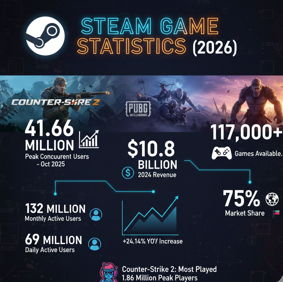 Steam Game Statistics (2026) - Icon Era - Statistics