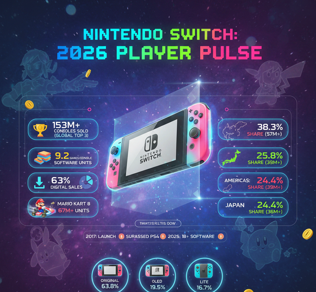 Nintendo Switch Statistics And User Trends In 2026 - Icon Era - Statistics