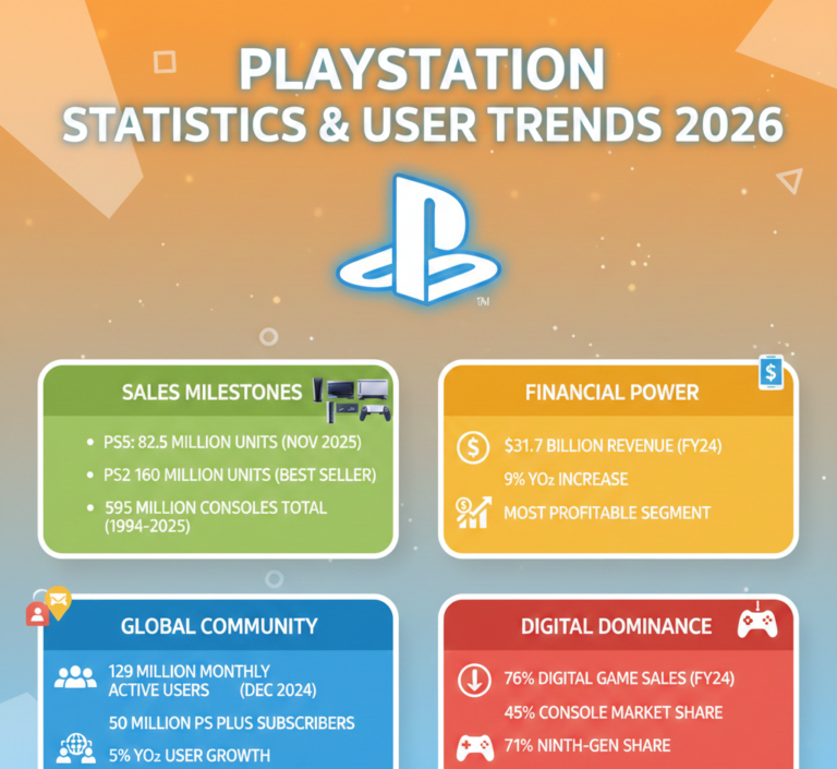 PlayStation Statistics And User Trends 2026 - Icon Era - Statistics